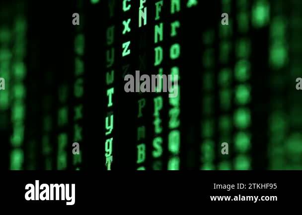 Encryption Network Standards Conceptual Dark Green Falling Letters ...