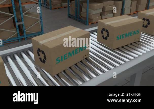 Istanbul,Turkey - 01.01.2023:Cardboard boxes with Siemens Logo on ...
