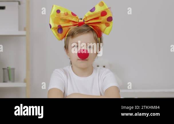Caucasian girl in clowns bow Stock Videos & Footage - HD and 4K Video ...