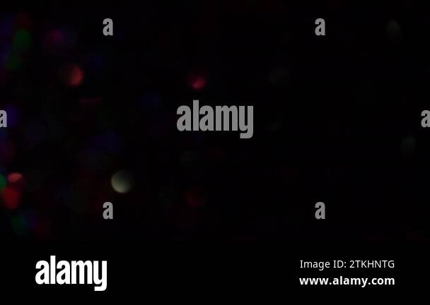 Small Blur Neon Lights transition. Bokeh Blur Circles Shimmering On ...