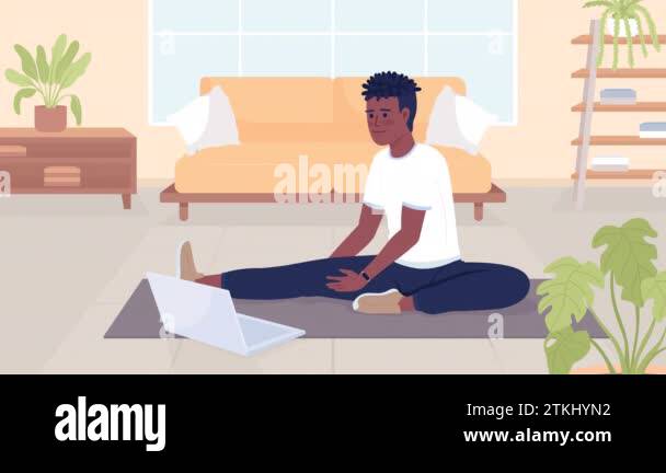 Man cartoon stretching design Stock Videos & Footage - HD and 4K Video ...
