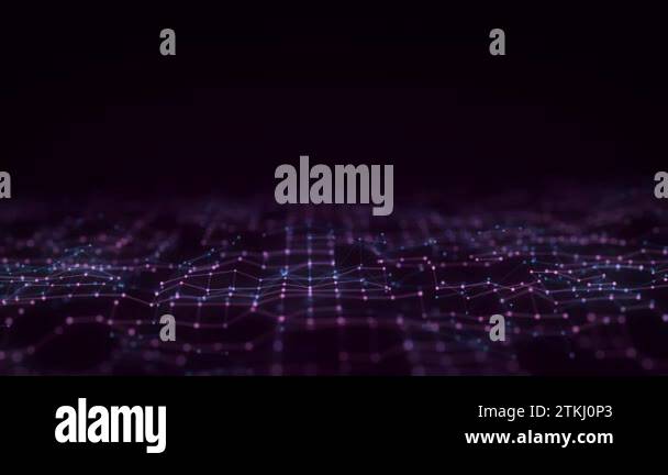 3D digital dynamic wave. Flow digital structure. Secure cybersecurity data connection. Cyber ...