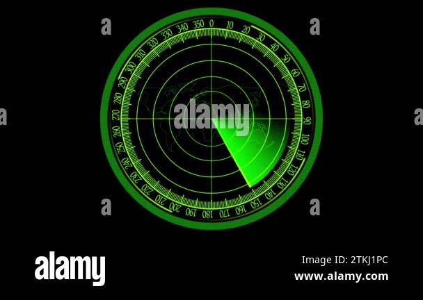Radar Screen. Technology Radar HUD Screen animated 4K Stock Video ...