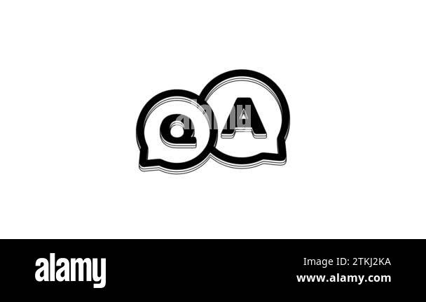 Black Speech bubbles with Question and Answer icon isolated on white ...
