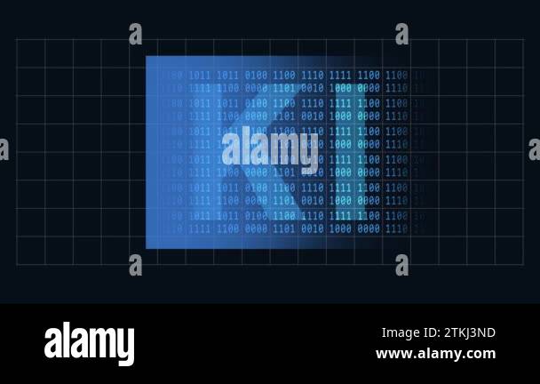 AI Artificial intelligence concept - abstract animated background in 4K - movement of spotlight ...