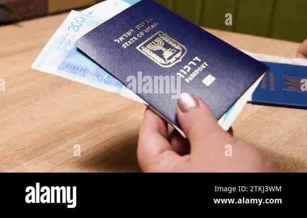 Passport of a citizen of Israel and passport of a citizen of Ukraine ...