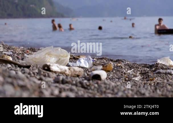 Ecology, plastic waste, environmental emergency and water pollution ...