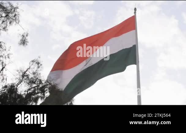 Time-lapse of India flag flying high at Connaught Place with pride in ...