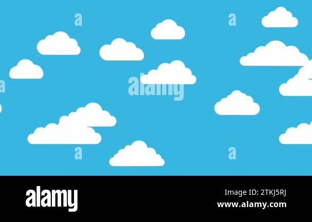 Sky full of clouds moving right to left. 4k animation Stock Video ...