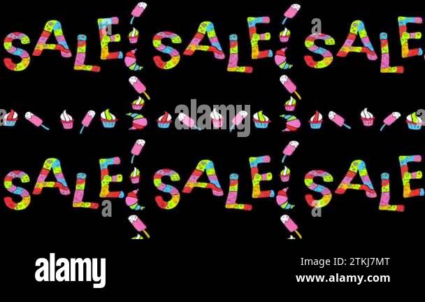 Motion footage background with colorful elements. SALE Promotion banner ...