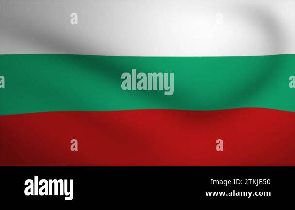 Bulgaria Waving Flag Background Animation. Looping seamless 3D ...