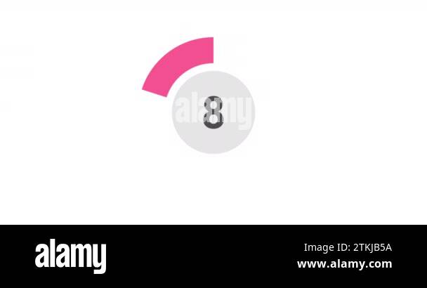Countdown Timer From 10 To 0 Seconds Realtime Modern Flat Design Of