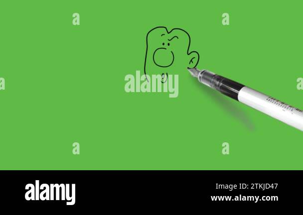 draw close view of young man of round nose keep his left hand index ...