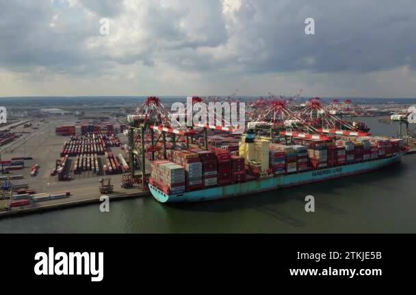 This video shows epic aerial views of Newark Bay in New Jersey. Newark ...