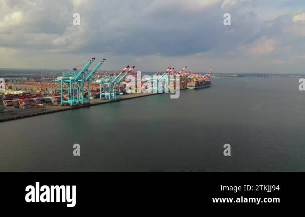This video shows epic aerial views of Newark Bay in New Jersey. Newark ...