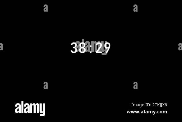 48 seconds digital timer countdown animation is isolated on black ...
