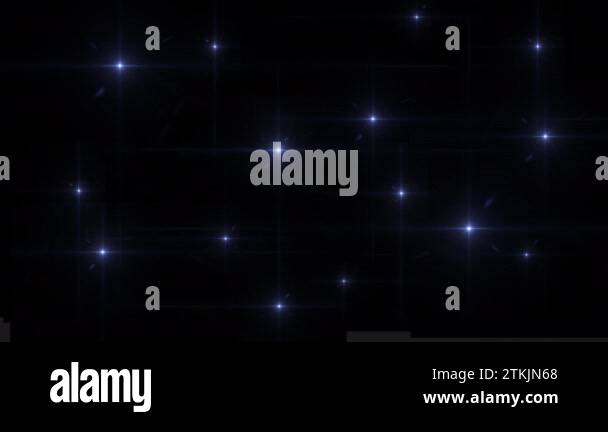 Abstract Loop flickering blue stars animation background. 4K seamless ...