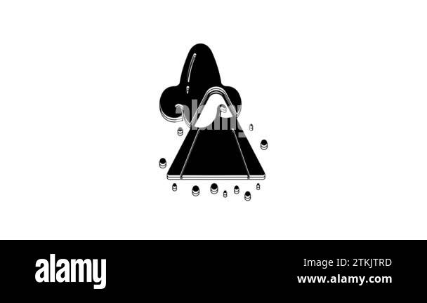 Black Runny nose icon isolated on white background. Rhinitis symptoms ...