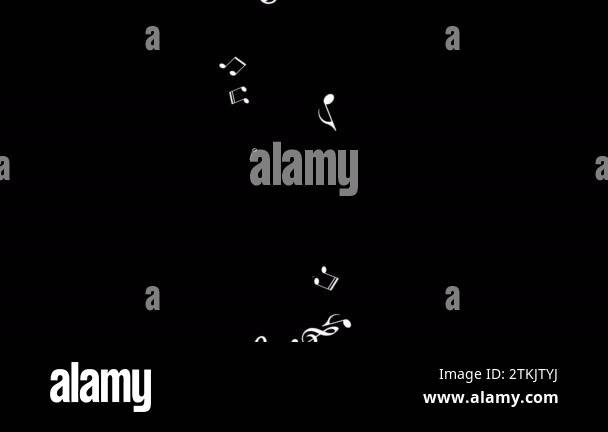 Musical note streaming up in melody with composer. Musical Notes Flying ...