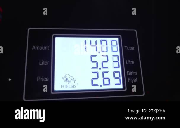 High rising fuel prices close gas station counter at gas station ...