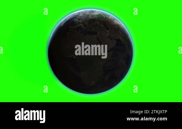 planet Earth. night and day view. realistic animation with atmosphere ...