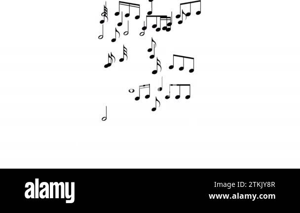 Musical note streaming up in melody with composer. Musical Notes Flying ...