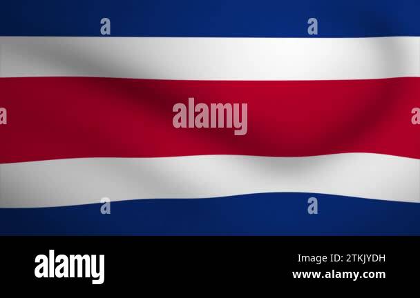 Costa Rica Waving Flag Background Animation. Looping seamless 3D ...