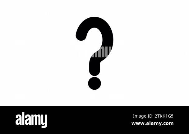 Animated question mark, footage to represent the idea concept. 4k ...