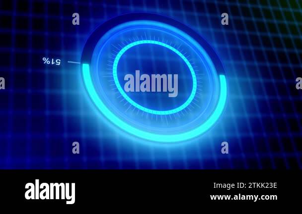 Technology and futuristic concept loading bar. Infographics Circular Graph Animation transfer 0 ...