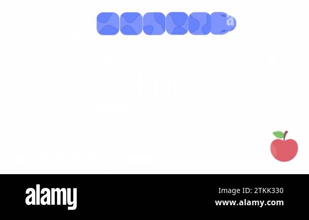 Animated snake game template. Retro gameplay. Flat cartoon style ...