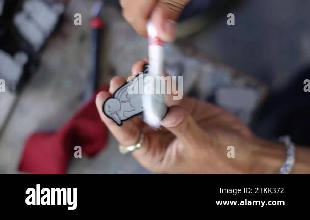 The process of making craft pins made of acrylic and colored using ...