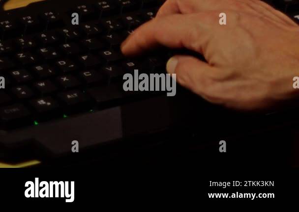 Close up video recording of laptop, notebook,mobile computer or desktop ...