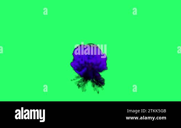 Animation blue flames fire bombs effects isolate on green screen Stock ...