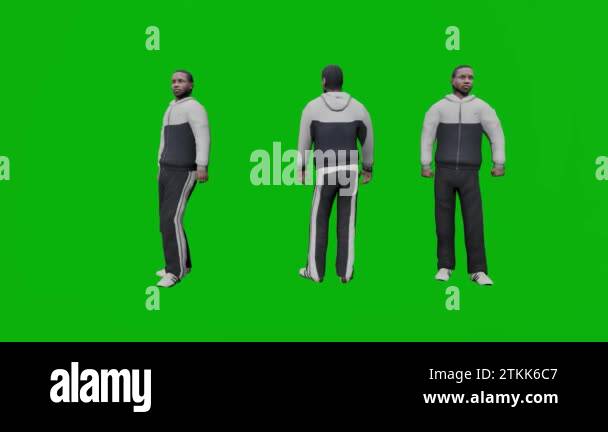 3d man walk people isolated green screen Stock Video Footage - Alamy