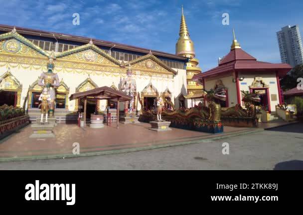 George Town, Malaysia - Jan 2023: Wat Chaiya Mangalaram, a well-known ...