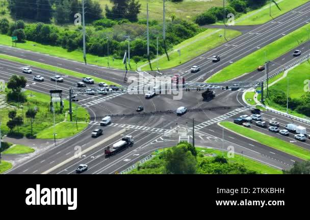 Road traffic and transportation system with cars Stock Videos & Footage ...