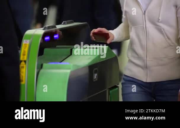 Shinjuku Ticket Gates in Tokyo Metro. Pasmo Card or Suica Card. People ...