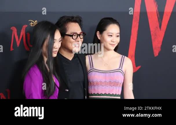 Jane Li, Jet Li and Jada Li at the World premiere of Disney's 'Mulan ...