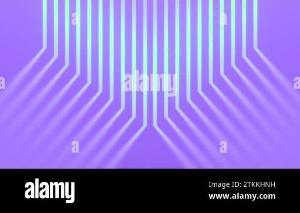 Abstract symmetrical composition with bright neon beams of light ...