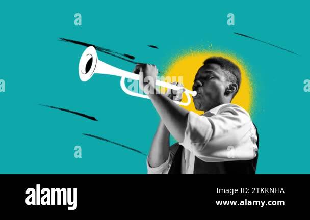 Contemporary art collage trumpet Stock Videos & Footage - HD and 4K ...