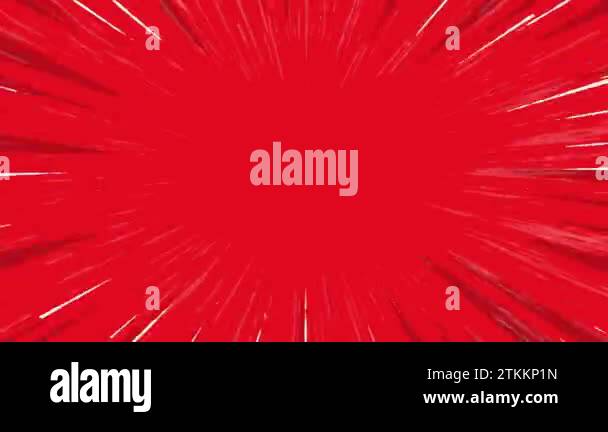 Pop art background animation. red color. Comic Speed lines 4K motion ...