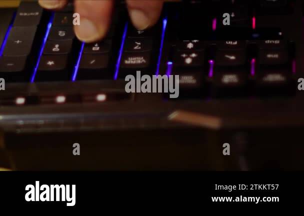 Close up video recording of laptop, notebook,mobile computer or desktop ...