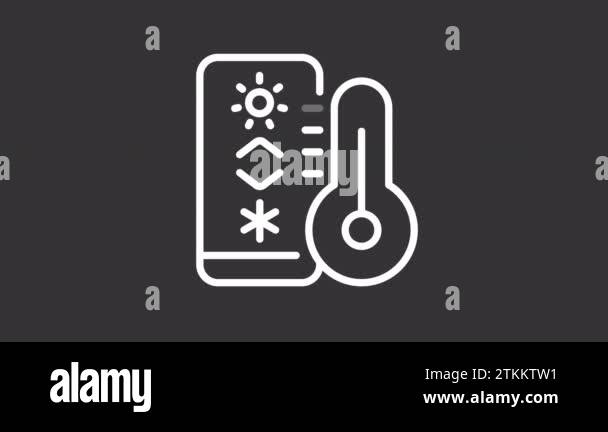 Animated Iot White Line Icons Smart Devices Wireless Connection Iot