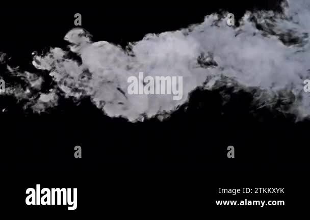Smoke with alpha channel in slow motion. Explosion steam. A real cloud ...