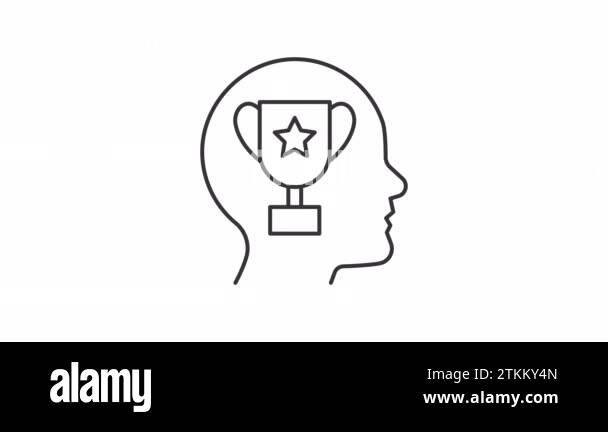 Animated reward linear icon. Achievement motivation. Champion mindset ...