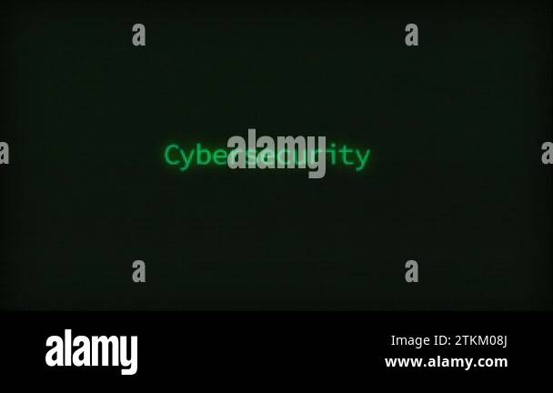 Retro Computer Coding Text Animation Typing Cybersecurity, CRT Monitor ...