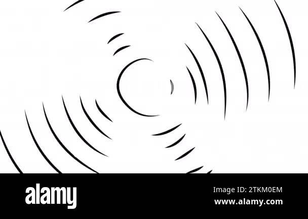 Animation with dynamic doodle lines on a white screen. The concept of ...