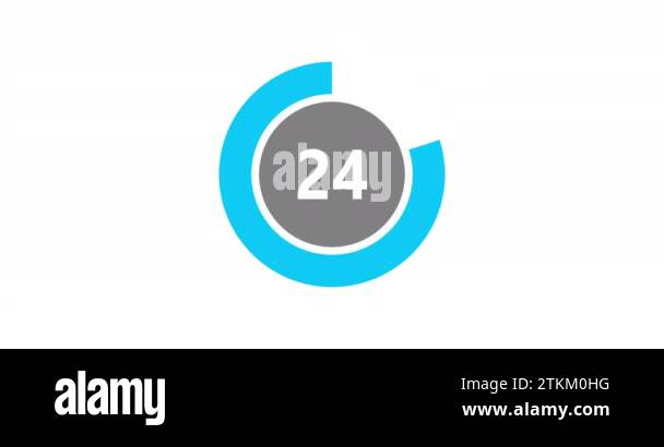 Countdown Timer From 30 To 0 Seconds Realtime Modern Flat Design Of
