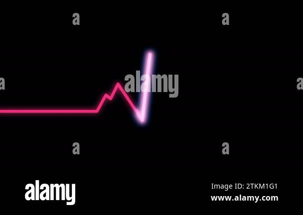 Heartbeat monitor EKG line monitor shows heartthrob, Seamlessly loop ...