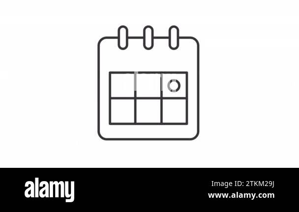 Animated calendar linear icon. Planning appointment. Countdown. Project ...